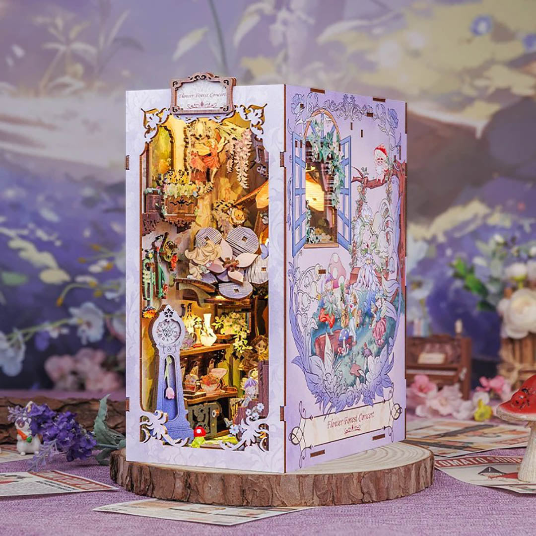 Flower Forest Concert DIY Wooden Book Nook Kit – Fifijoy