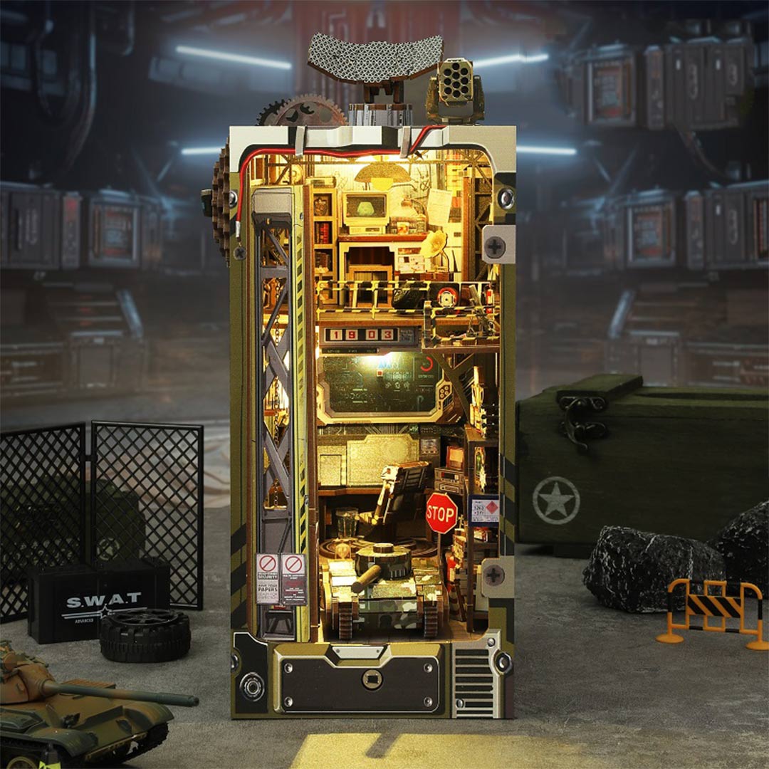 Military Base DIY Wooden Book Nook Kit – Fifijoy