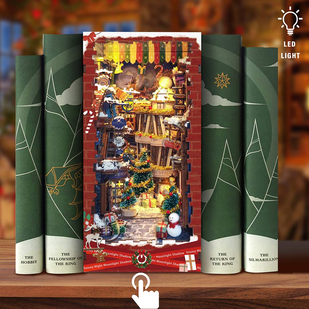 Merry Christmas DIY Book Nook Shelf Insert – Fifijoy