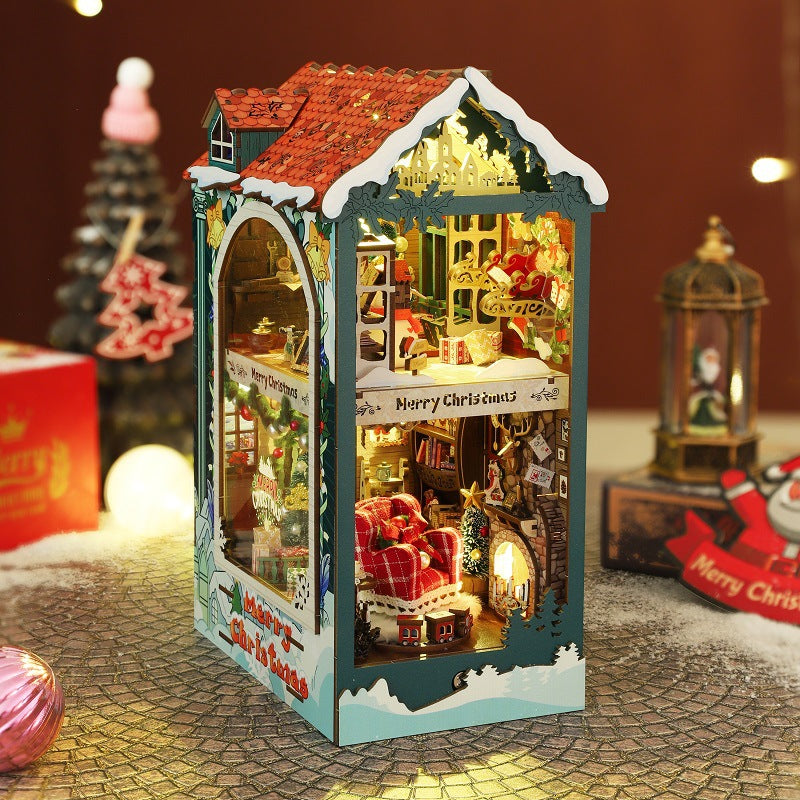 Merry Christmas DIY Wooden Book Nook Kit – Fifijoy