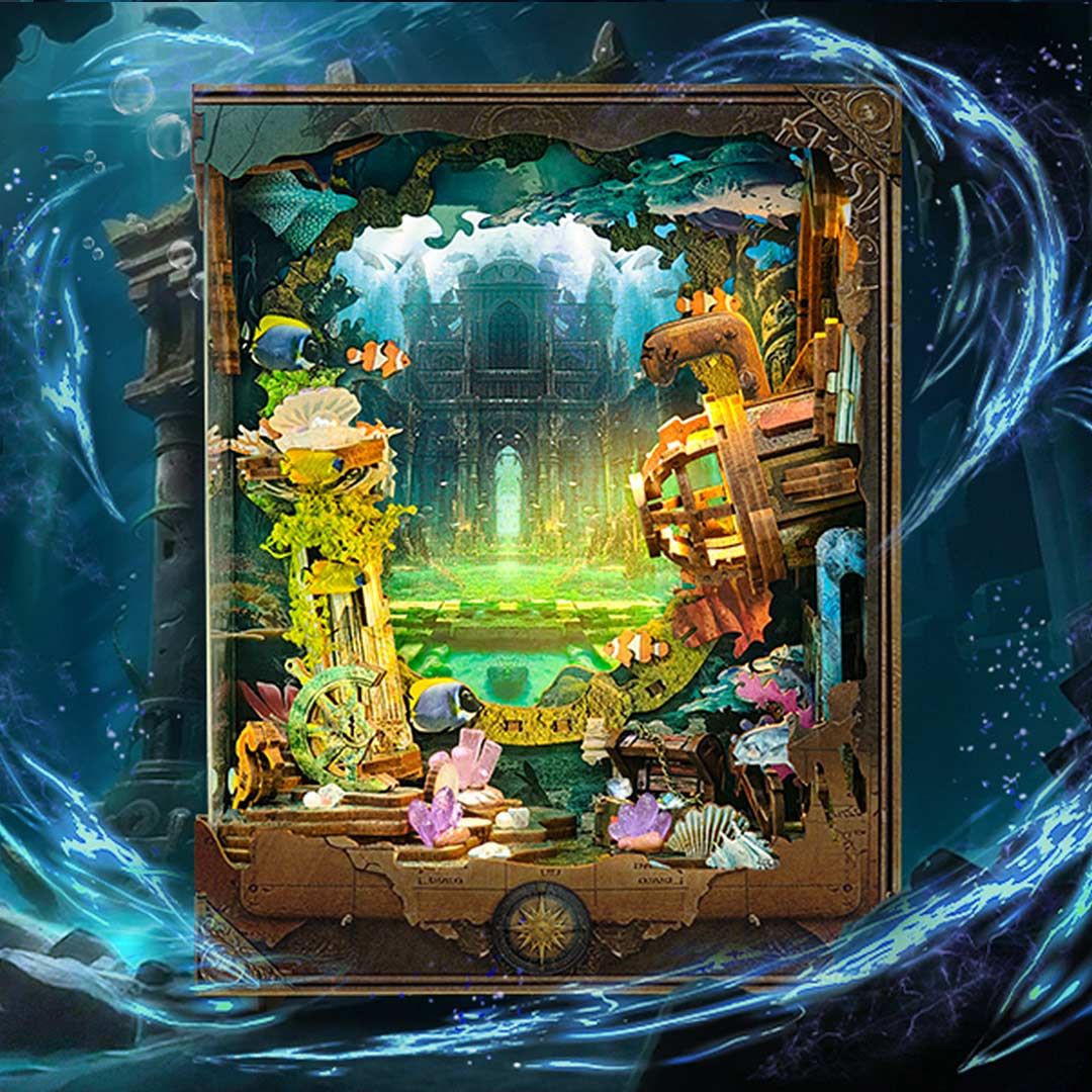 Discover Atlantis DIY Book Nook Shelf Insert – Fifijoy