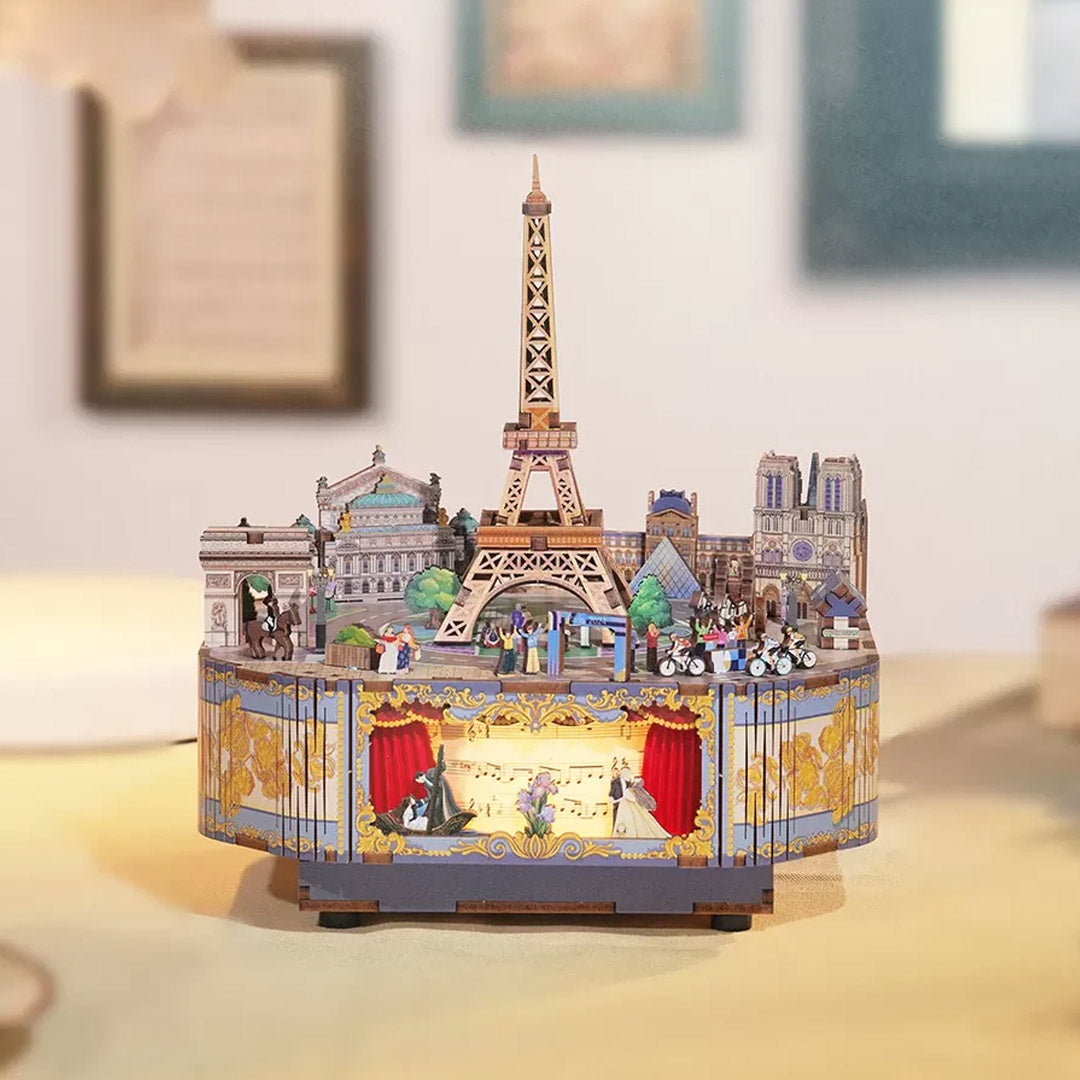Romantic Paris DIY Wooden Music Box – Fifijoy