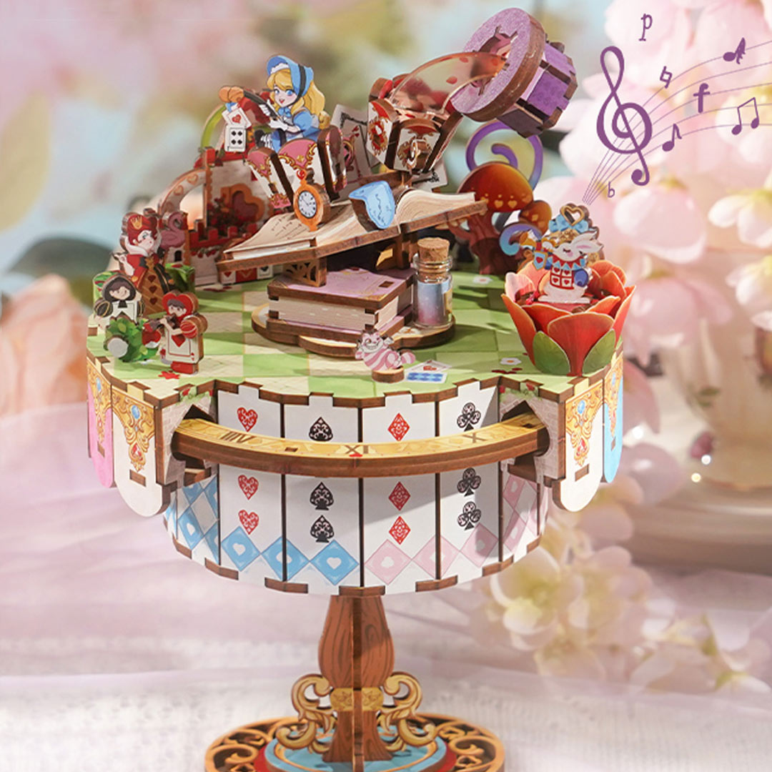 Alice's Tea Party DIY Wooden Music Box – Fifijoy