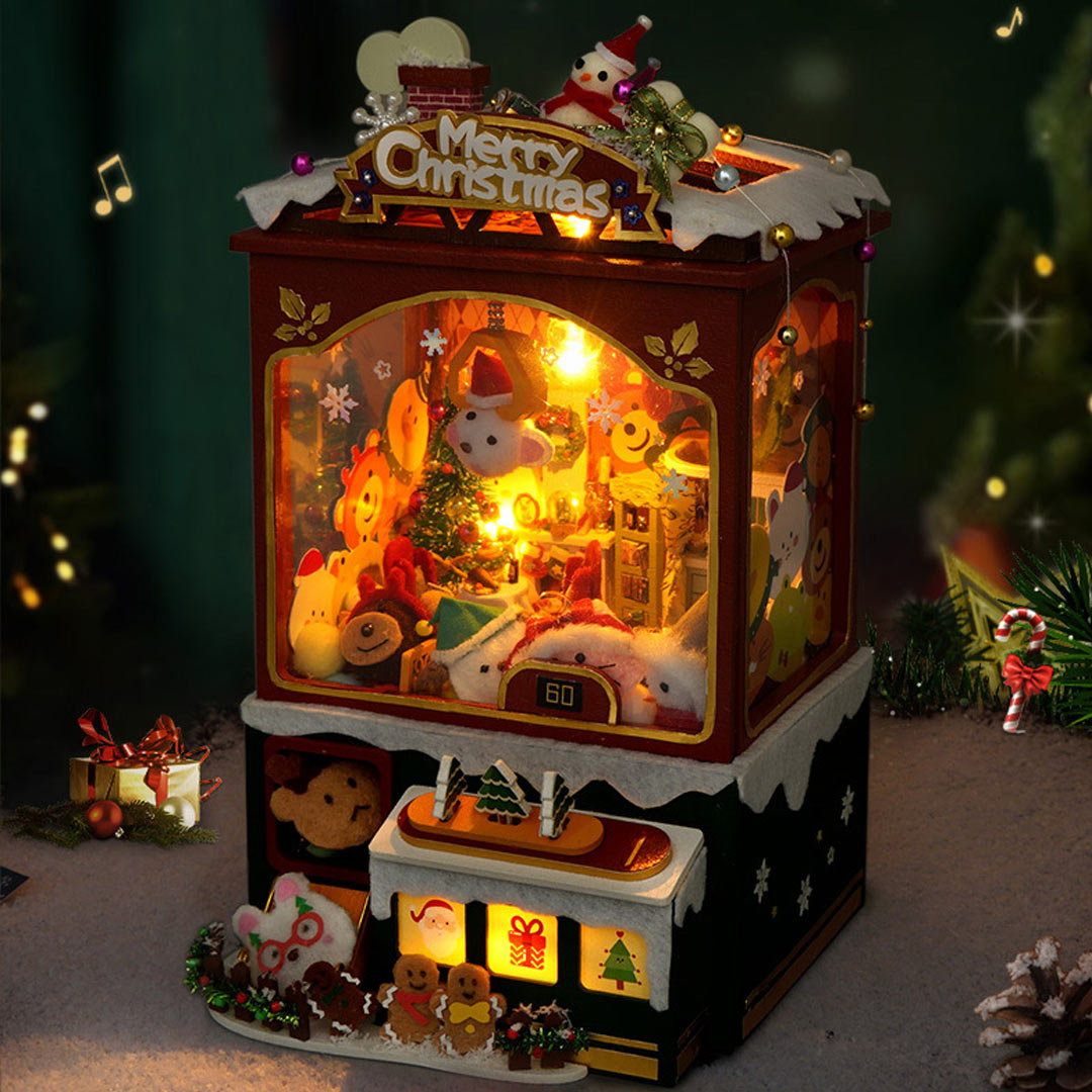 Merry Christmas Claw Machine DIY Wooden Music Box – Fifijoy