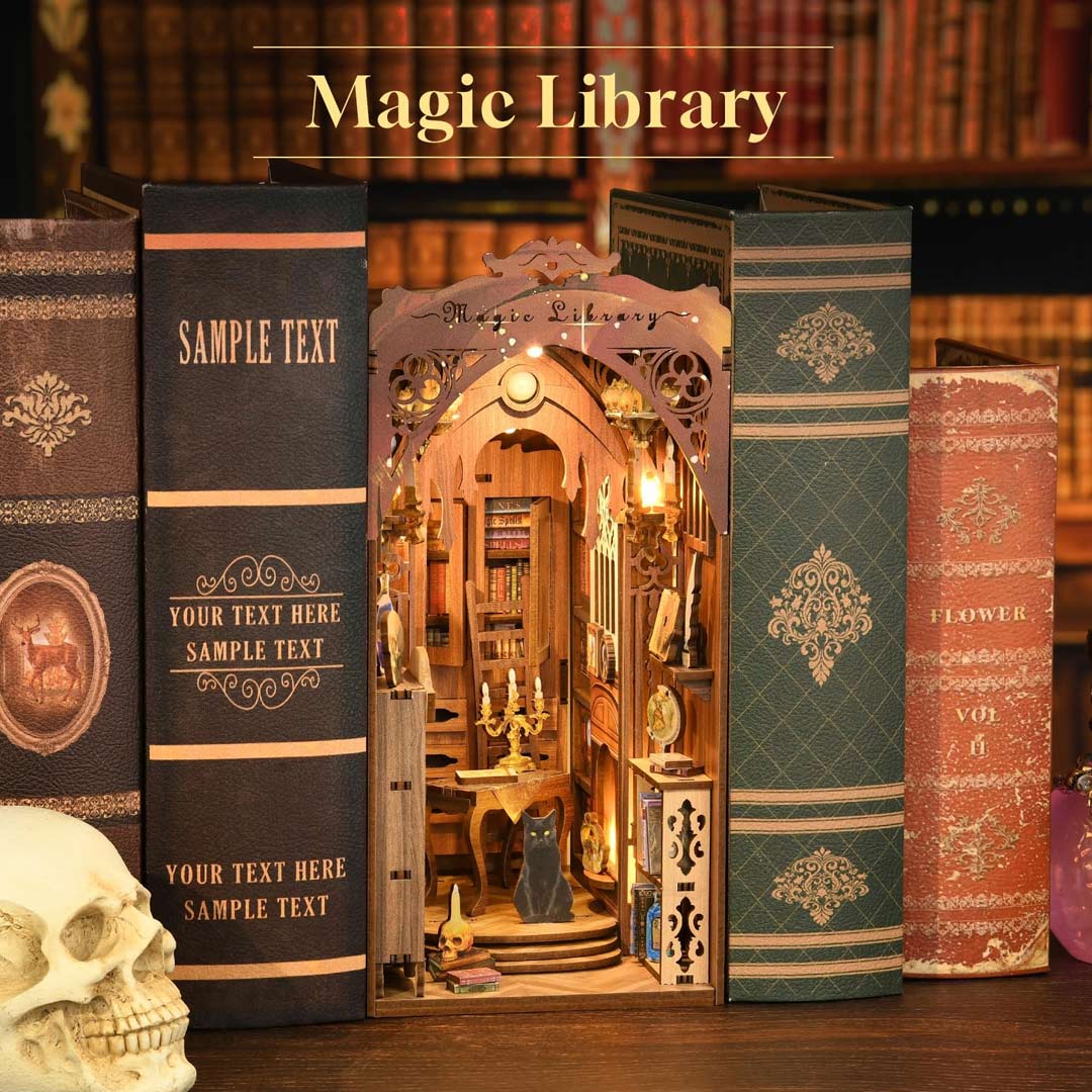 Magic Library DIY Wooden Book Nook Kit – Fifijoy