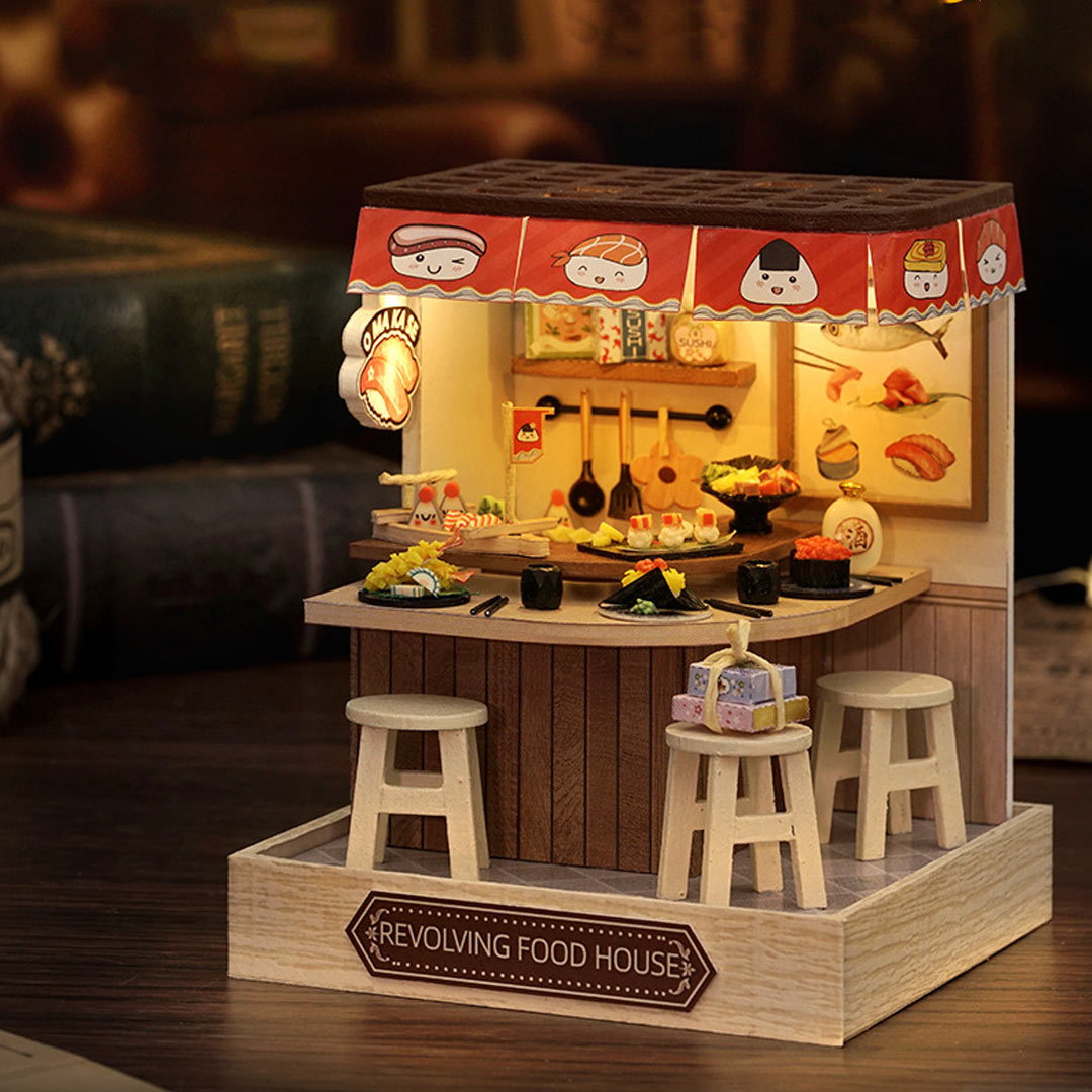 Revolving Food House DIY Miniature Dollhouse Kit – Fifijoy