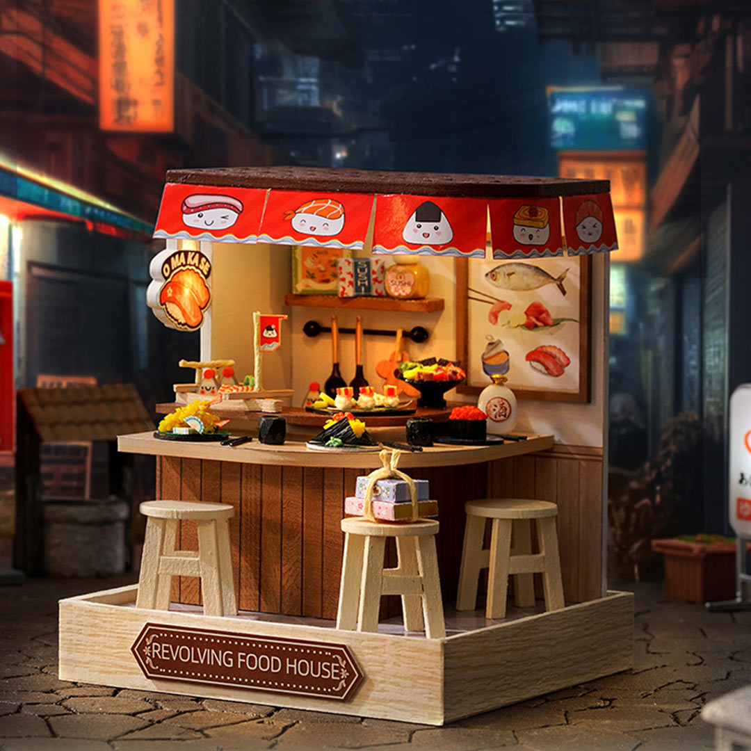 Revolving Food House DIY Miniature Dollhouse Kit – Fifijoy