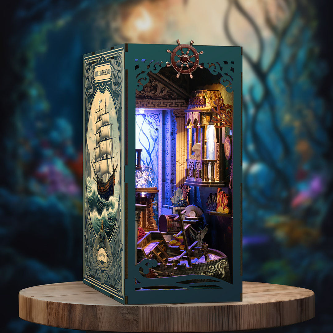 Riddle On The Seabed DIY Wooden Book Nook – Fifijoy