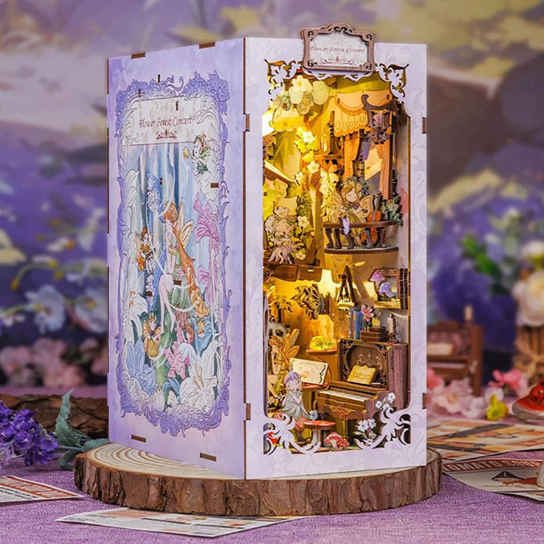 Flower Forest Concert DIY Wooden Book Nook Kit – Fifijoy