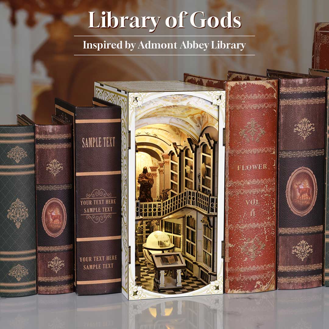 Library of Gods DIY Wooden Book Nook Kit – Fifijoy