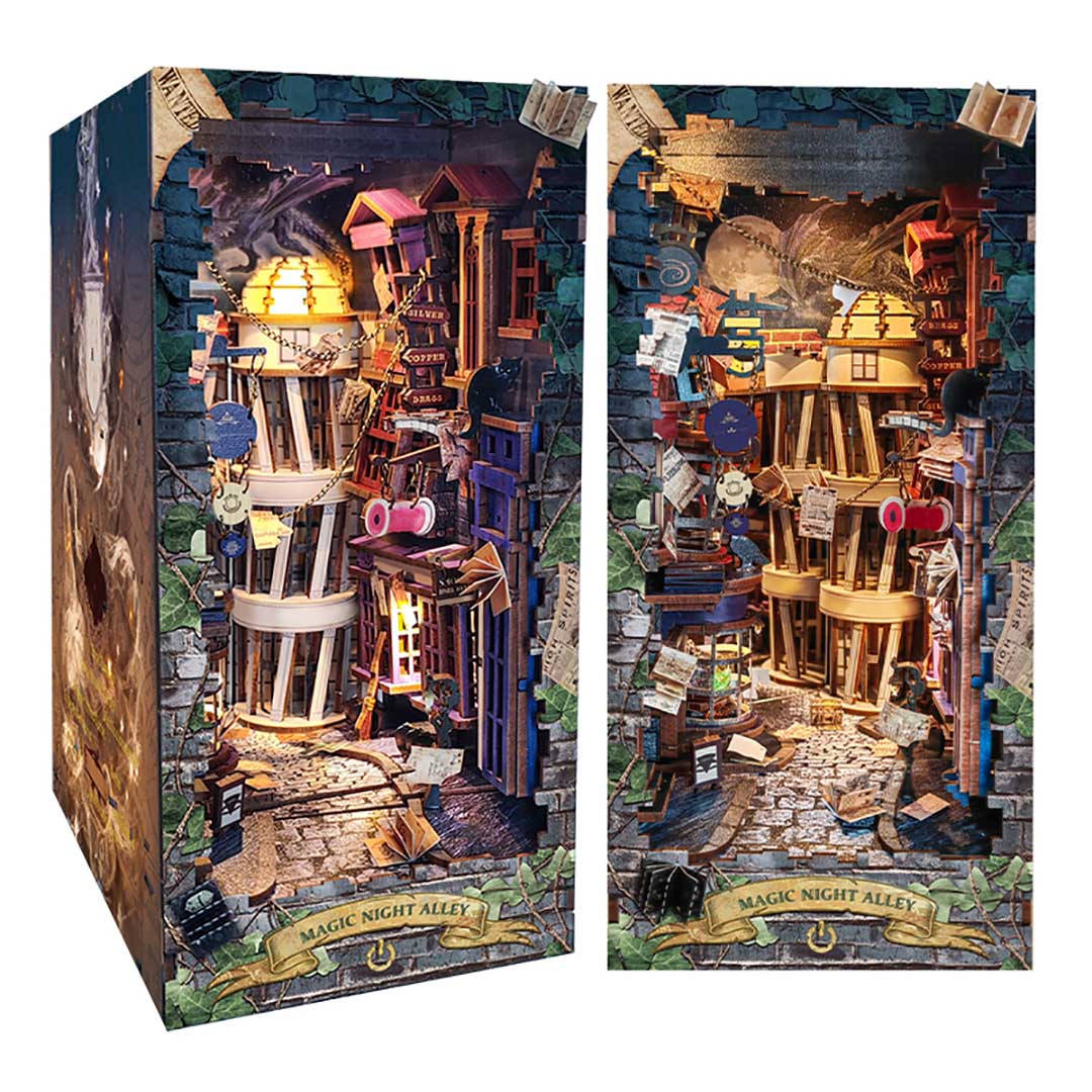 Magic Night Alley DIY Book Nook Shelf Insert – Fifijoy